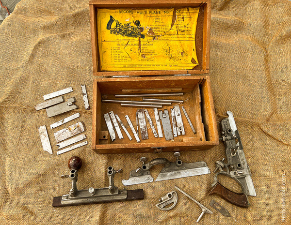 Fine RECORD No. 405 Combination Plane in Original Box with 22 Cutters – Jim Bode Tools