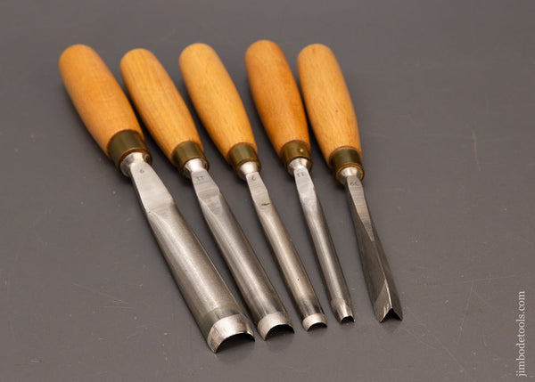 Set of 5 ASHLEY ILES Carving Chisels Gouges - 116848 – Jim Bode Tools