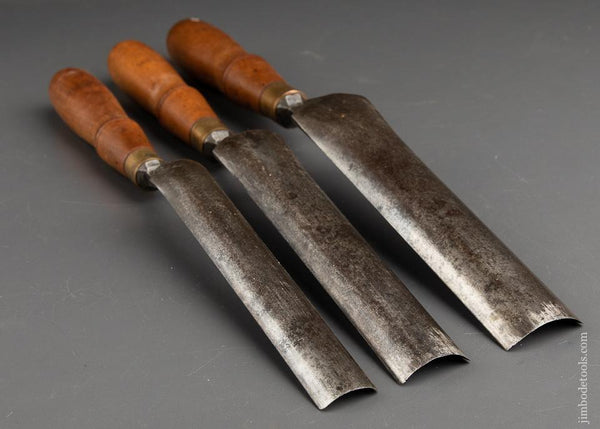 Extra Fine Set of 3 BUCK BROS Crank Neck Patternmaker's Gouges - 92982 – Jim Bode Tools