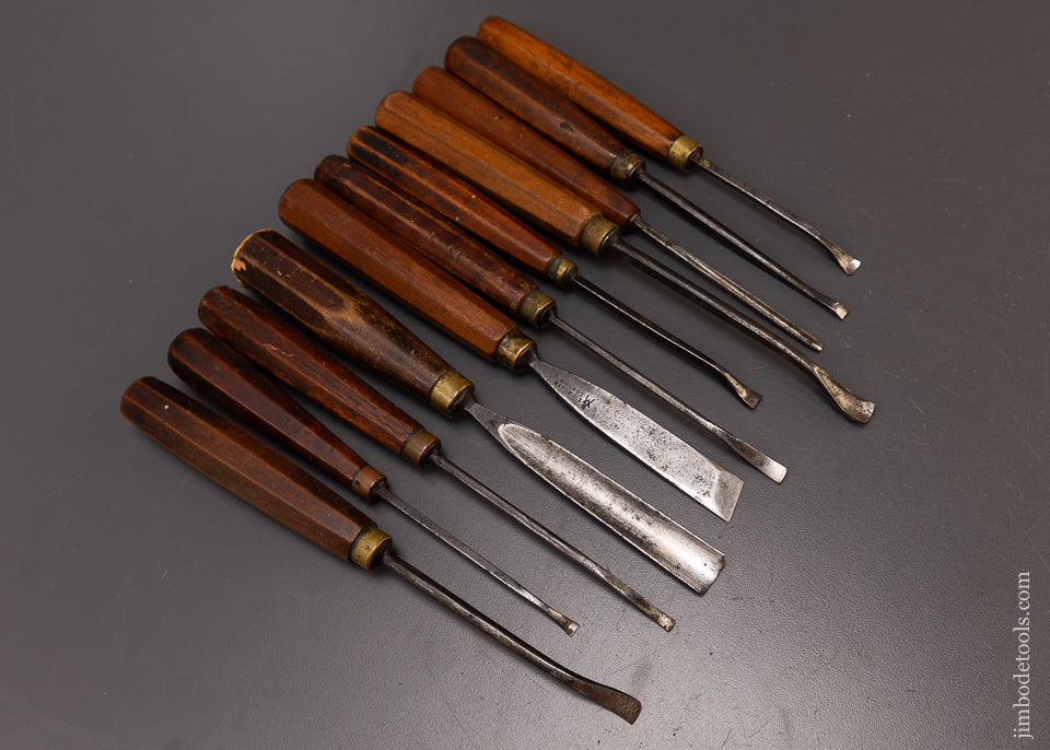 Set of 11 ADDIS Carving Chisels Gouges -- 108087 – Jim Bode Tools