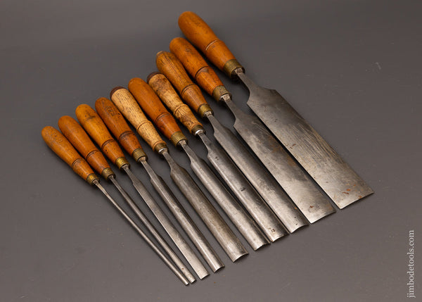 Fine Set of 10 BUCK BROS. Long Pattern Maker’s Paring Gouges - 112150 ...