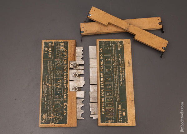 100% Complete & Fine STANLEY No. 45 Combination Plane in Original Box ...