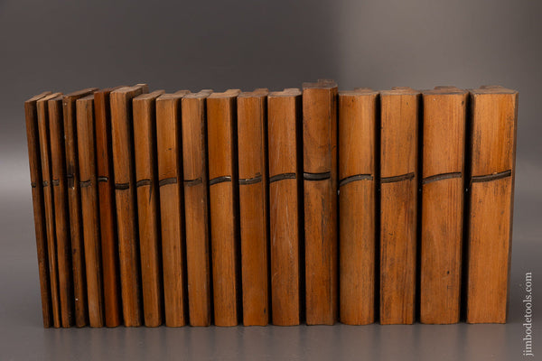 Skewed Set of 18 Hollow & Round Moulding Planes by KIRK & ASTLING NOTT ...
