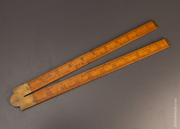 STANDARD RULE CO. No. 26 Two Foot Folding Rule with Slide - 113168 ...