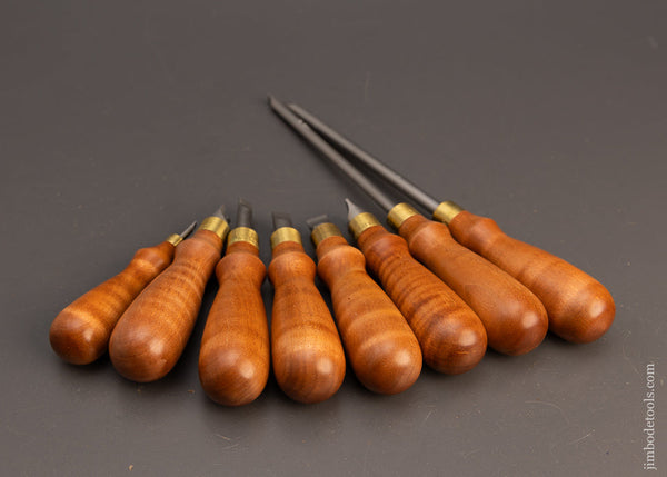 Mint Set of 8 LIE NIELSEN Screwdrivers with Tiger Maple Handles - 1132 ...
