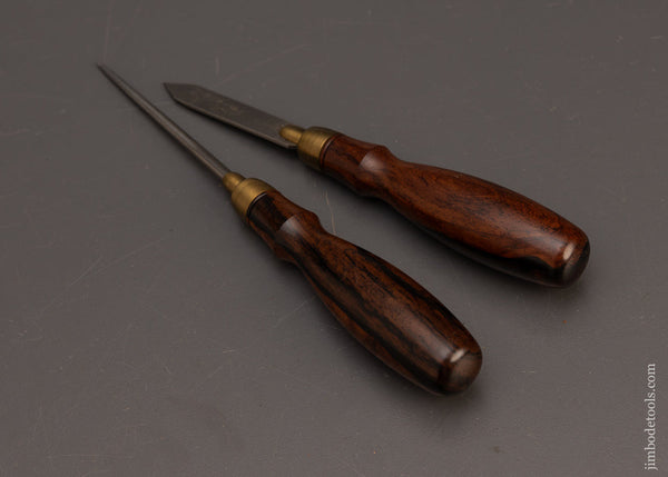 Mint BLUE SPRUCE TOOL WORKS Marking Knife & Awl with Cocobolo Handles ...