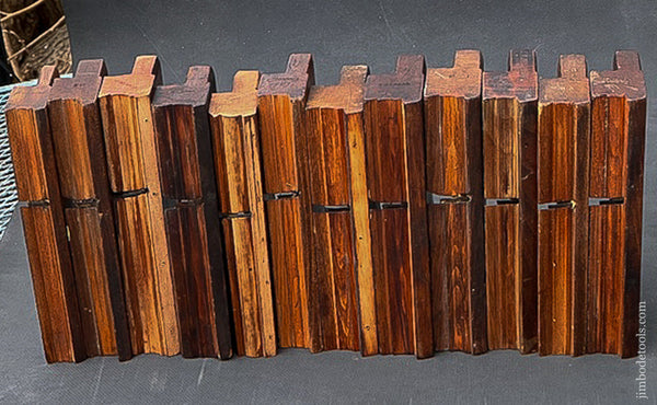 Large Lot of 12 Good 19th C Moulding Planes - 114743 – Jim Bode Tools
