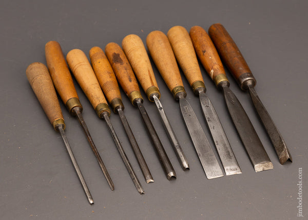 Fine Set of 10 ADDIS Carving Chisels Gouges - 115123 – Jim Bode Tools