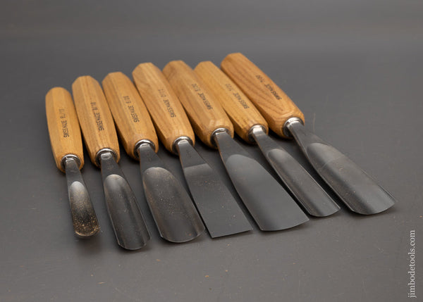 FAT Ones! Large Set of 7 Wide Carving Gouges PFEIL SWISS MADE - 115556 ...