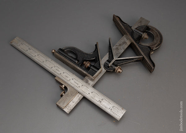 Extra Fine & Comprehensive STARRETT Combination Square Set 12 Inch - 1 ...