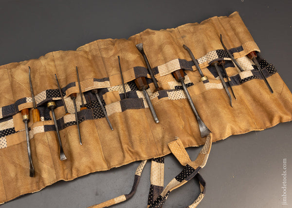 Nice Roll of 16 HERRING BROS. Carving Tools Chisels Gouges - 115845 ...