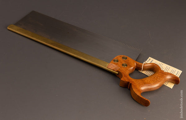 BAD AXE TOOL WORKS Brass Back 14 Inch Back Saw Mint in Wrapper - 11610 ...