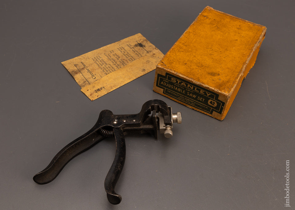 STANLEY No. 42 Saw Set Mint in Box with Decal - 117492 – Jim Bode Tools