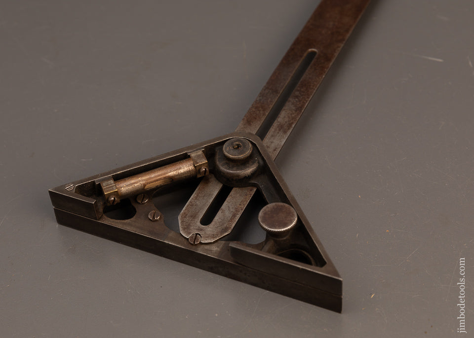 Rare STILWELL PATENT Combination Bevel, Level, Protractor, Square - 11 ...