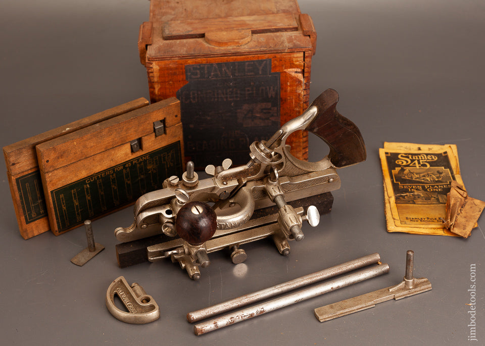 Fine & Complete STANLEY No. 45 Combination Plane in Custom Box - 12081 ...