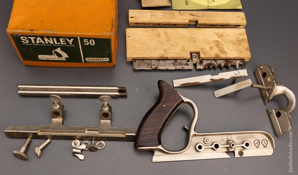 STANLEY No. 50 Combination Plow Plane 100% Complete in Original Box ...