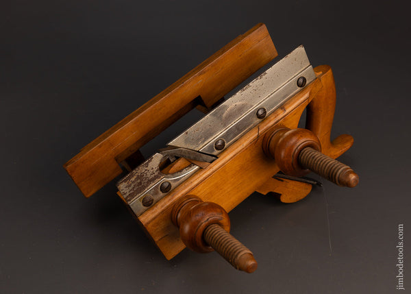 Stunning Boxwood Screw Arm Plow Plane with Nickel Trim by DENISON - EX ...