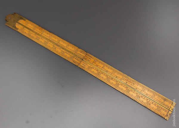 Mint Full Heavy Brass Bound Boxwood 3 Foot Rule * EXCELSIOR 96418 – Jim ...