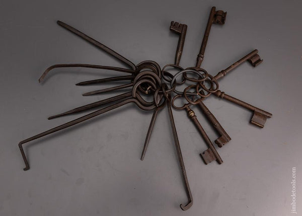 Early Locksmith’s Set of Lock Picks and Keys - 101222 – Jim Bode Tools