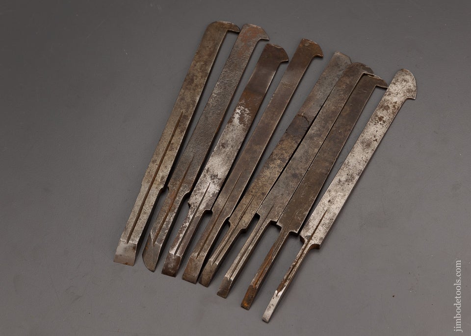 8 - 18th Century Plow Plane Irons by JAMES CAM - 101234 – Jim Bode Tools