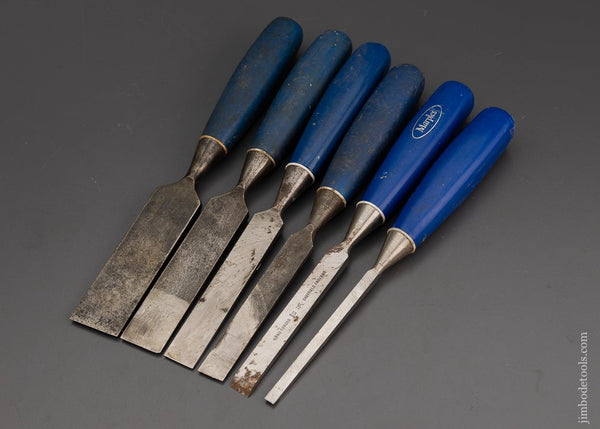 Graduated Set of 6 MARPLES. Blue Chip Chisels - 101609 – Jim Bode Tools