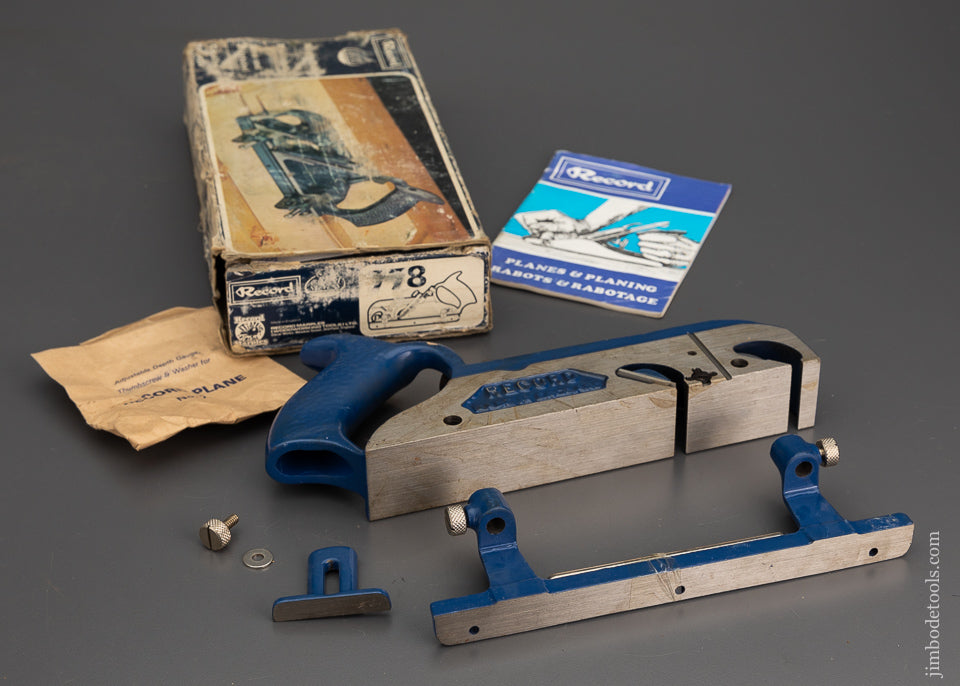 RECORD No. 778 Rebate Plane Dead Mint in Box - 102005 – Jim Bode Tools