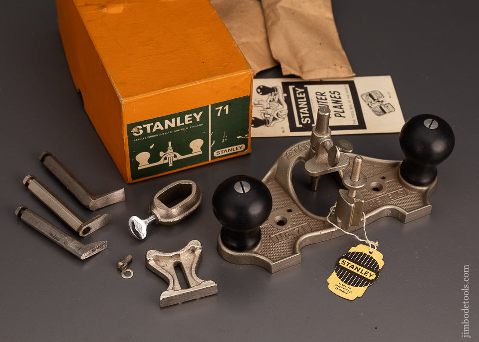 STANLEY No. 71 Router Plane 100% COMPLETE iDead Mint n Original Box ...
