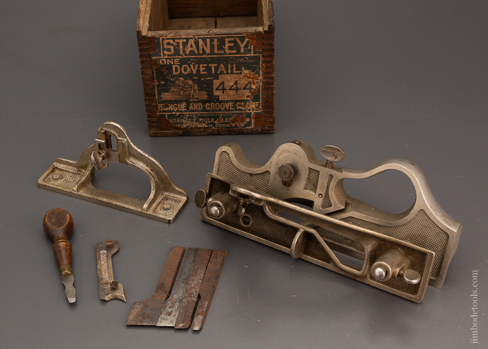 Rare STANLEY No. 444 Dovetail Plane 100% Complete in Original Chestnut ...