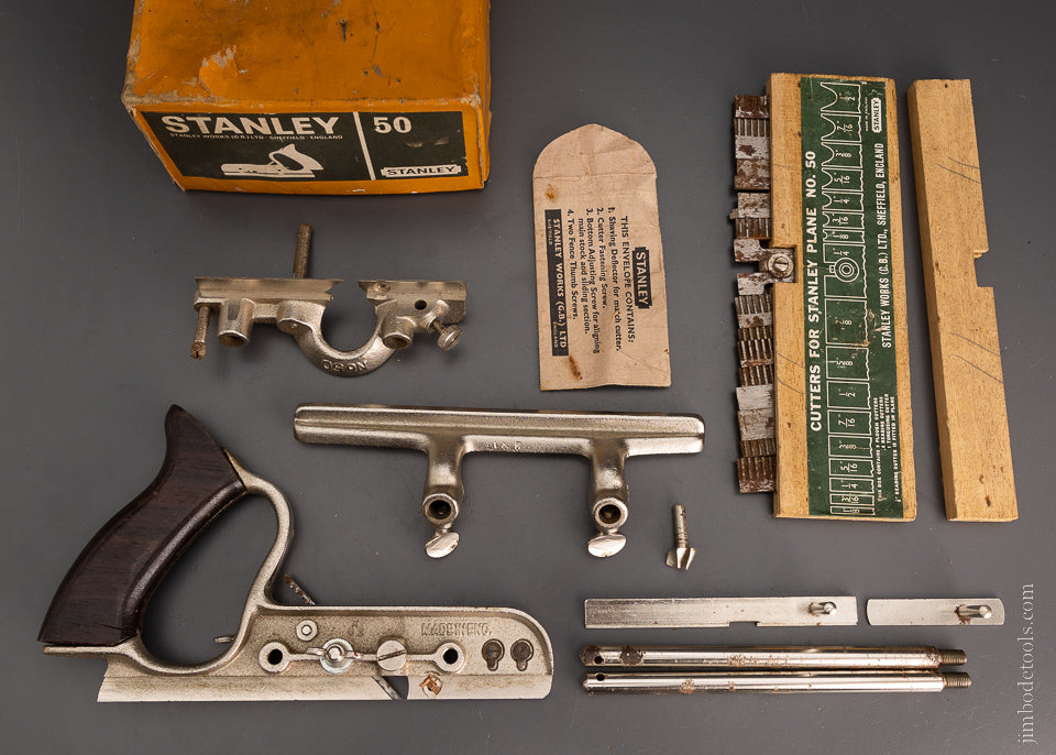 STANLEY No. 50 Combination Plow Plane in Original Box100% Complete - 1 ...