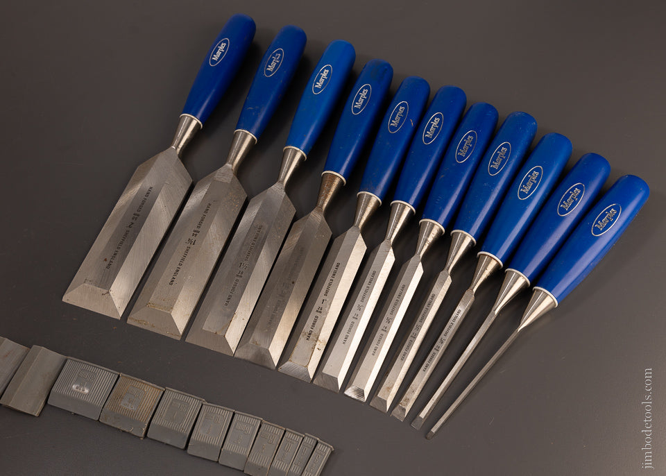 Minty Set of 11 MARPLES BLUE CHIP Bevel Edge Bench Chisels - 106755 ...