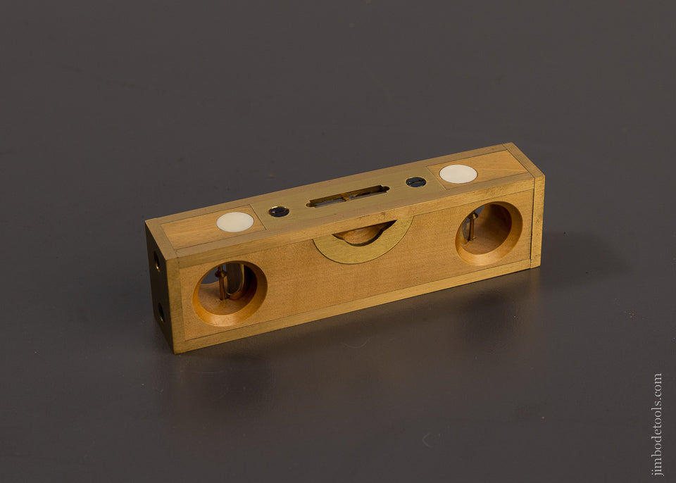 Rare Boxwood BARRY WEAVER Miniature Double Plumb Stratton Bros. Level ...