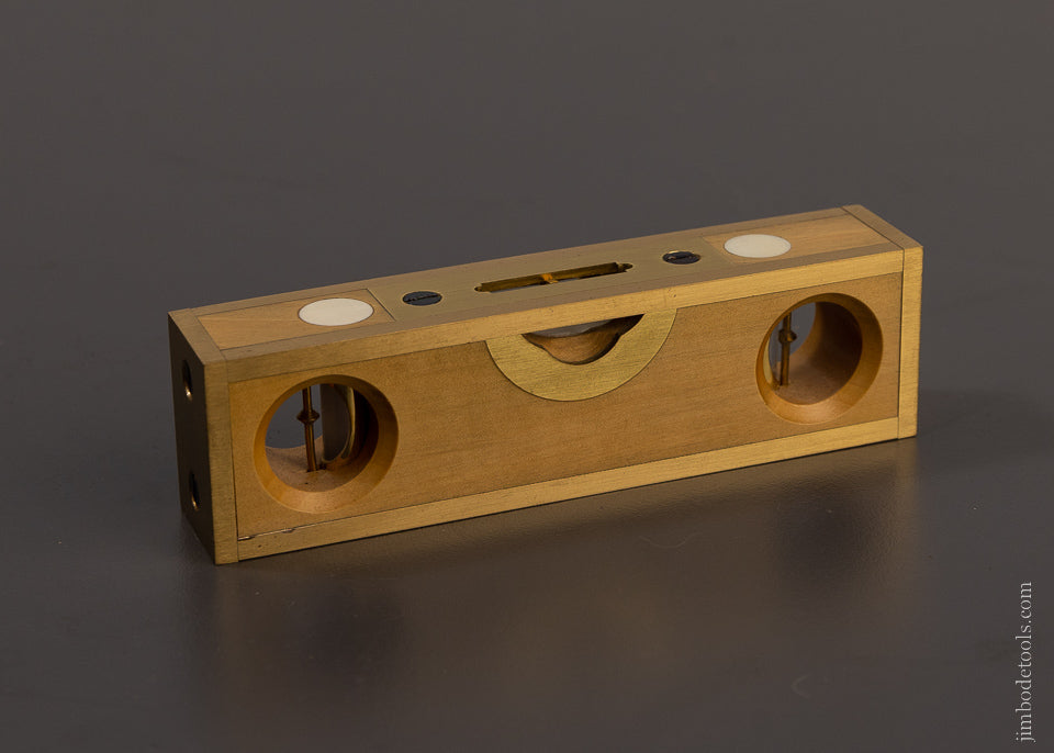 Rare Boxwood BARRY WEAVER Miniature Double Plumb Stratton Bros. Level ...