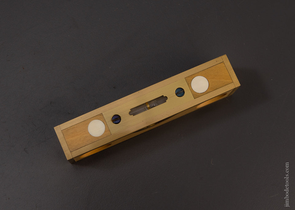 Rare Boxwood BARRY WEAVER Miniature Double Plumb Stratton Bros. Level ...