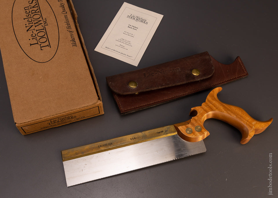 LIE NIELSEN Independent Dovetail Saw with Sheath Near Mint in Box- 107 ...