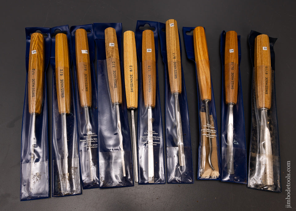 Dead Mint in Wrapper Set of 10 PFEIL SWISS MADE Carving Chisels Gouges ...