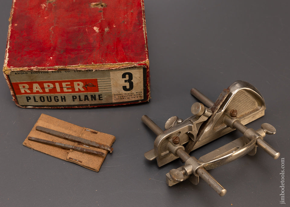 RAPIER No. 3 Plow Plane 100% Complete Mint in Box - 108569 – Jim Bode Tools