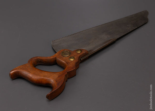 Rare DISSTON No. 8 Half Back Saw with Double Cove Handle & Ogee Toe ...