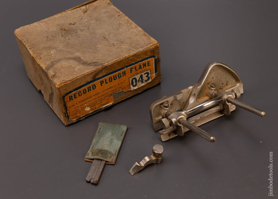 RECORD No. 043 Plow Plane Mint in Box - 108746 – Jim Bode Tools