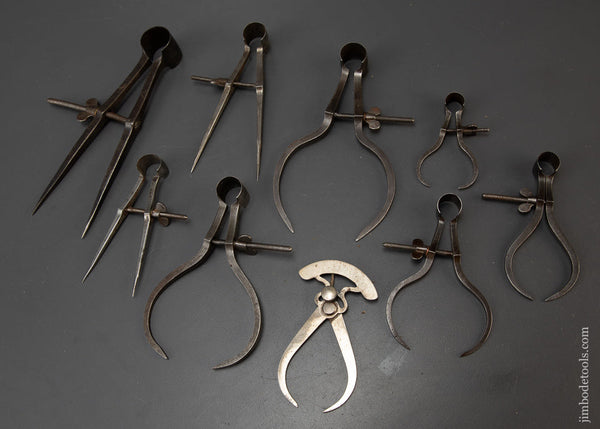 Set of 9 Precision Tools Calipers & Dividers - 109215 – Jim Bode Tools