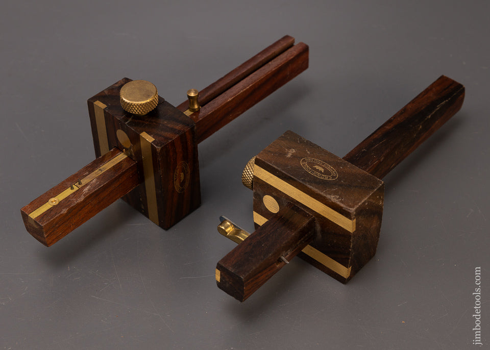 Extra Fine Pair Rosewood Slitting Gauge & Mortise & Marking Gauge - 10 ...