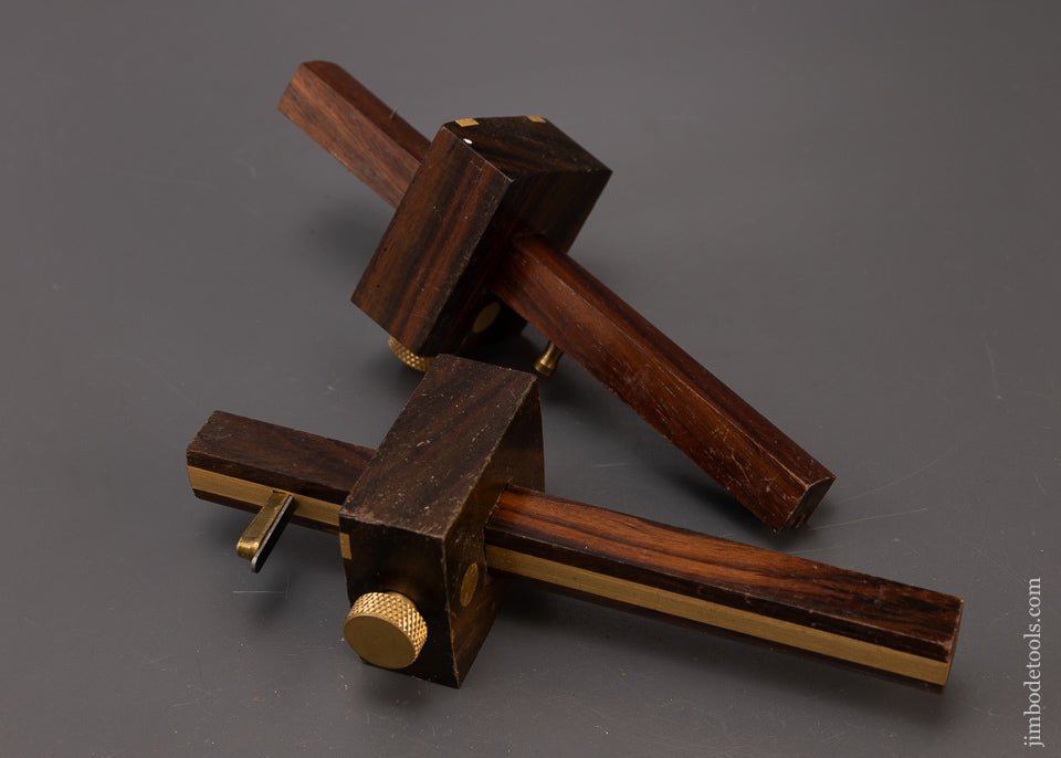 Extra Fine Pair Rosewood Slitting Gauge & Mortise & Marking Gauge - 10 ...
