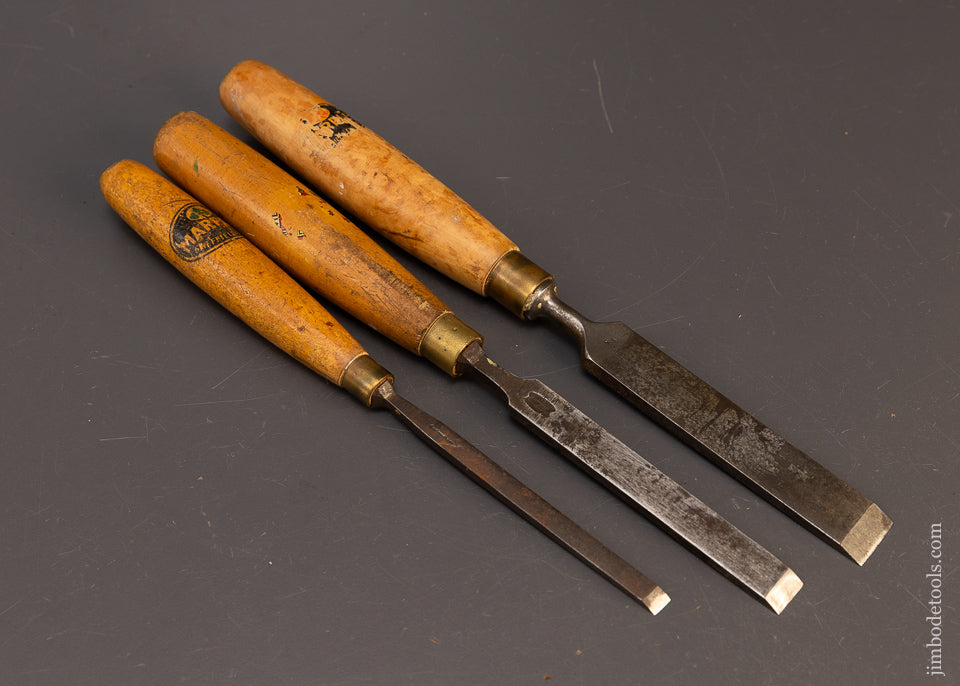 Set of 3 MARPLES Boxwood Handled Bench Chisels - 110057 – Jim Bode Tools