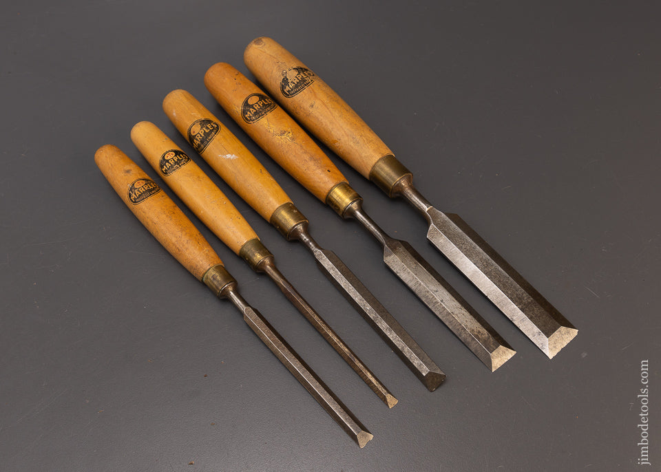 Set of 5 MARPLES Boxwood Handled Bench Chisels - 110059 – Jim Bode Tools