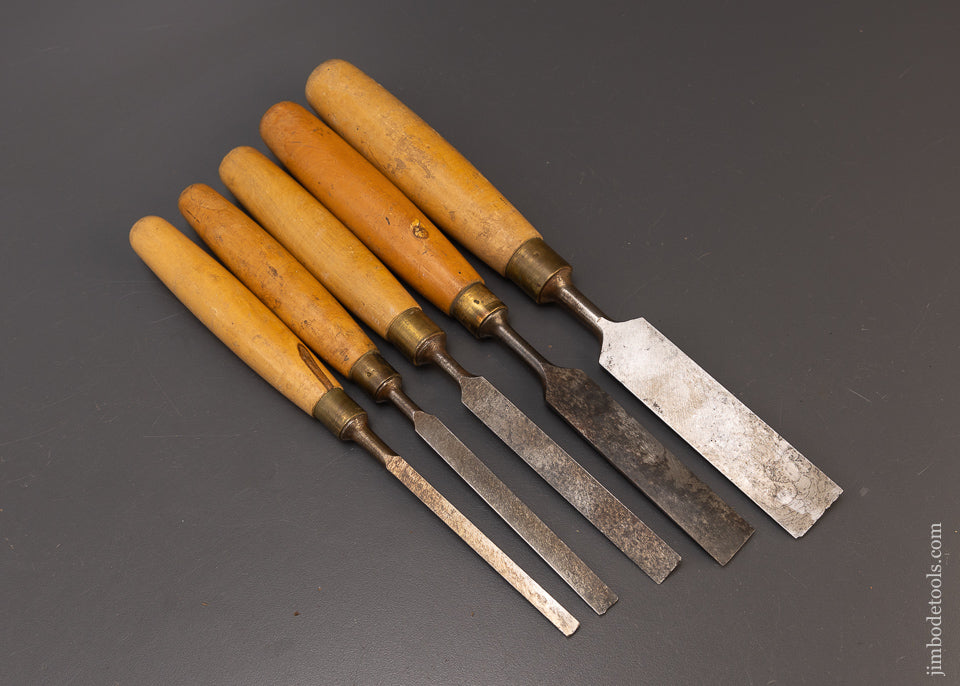 Set of 5 MARPLES Boxwood Handled Bench Chisels - 110059 – Jim Bode Tools