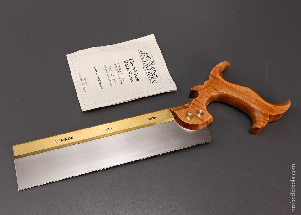 Mint LIE NIELSEN Dovetail Saw with Tiger Maple Handle - 110329 – Jim ...