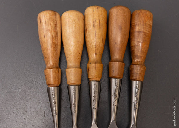 Minty Set of 5 LIE NIELSEN Bevel Edge Chisels - 110331 - AS OF JAN 27 ...