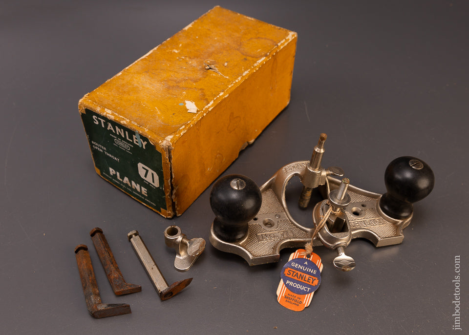 STANLEY No. 71 Router Plane 100% Complete Near Mint in Box - 110360 ...