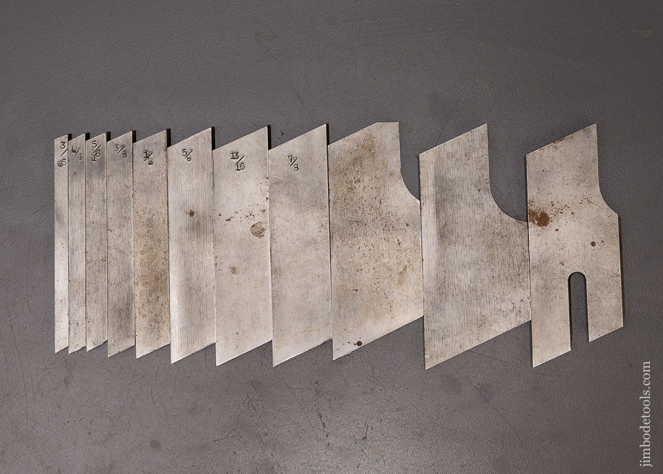 Set of 11 Skewed Cutters for STANLEY No. 46 Plow Plane - 110379 – Jim ...