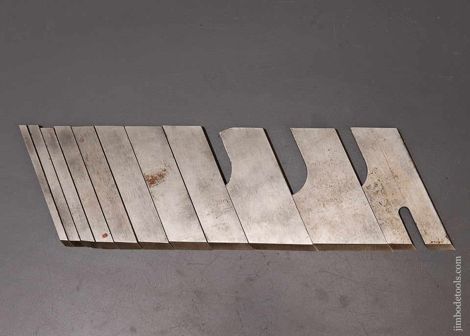 Set of 11 Skewed Cutters for STANLEY No. 46 Plow Plane - 110379 – Jim ...