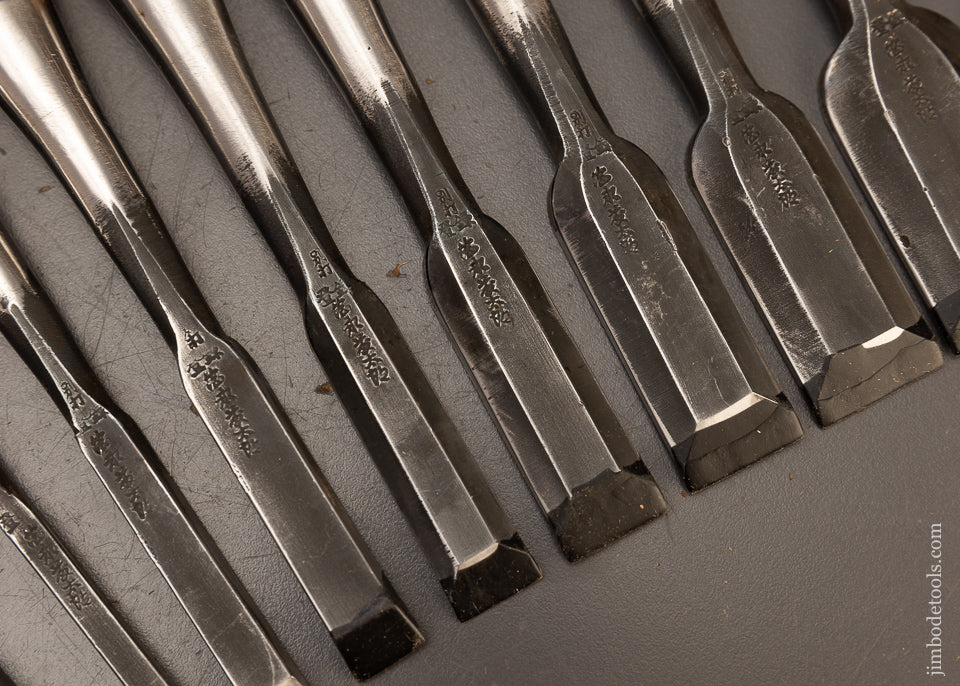 Minty Set of 12 BLUE STEEL Chisels by TEROU MIYANAGA - 110611 - AS OF ...